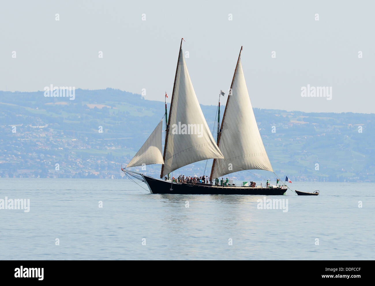 Ship called Neptune on Lake Geneva, Europe Stock Photo - Alamy
