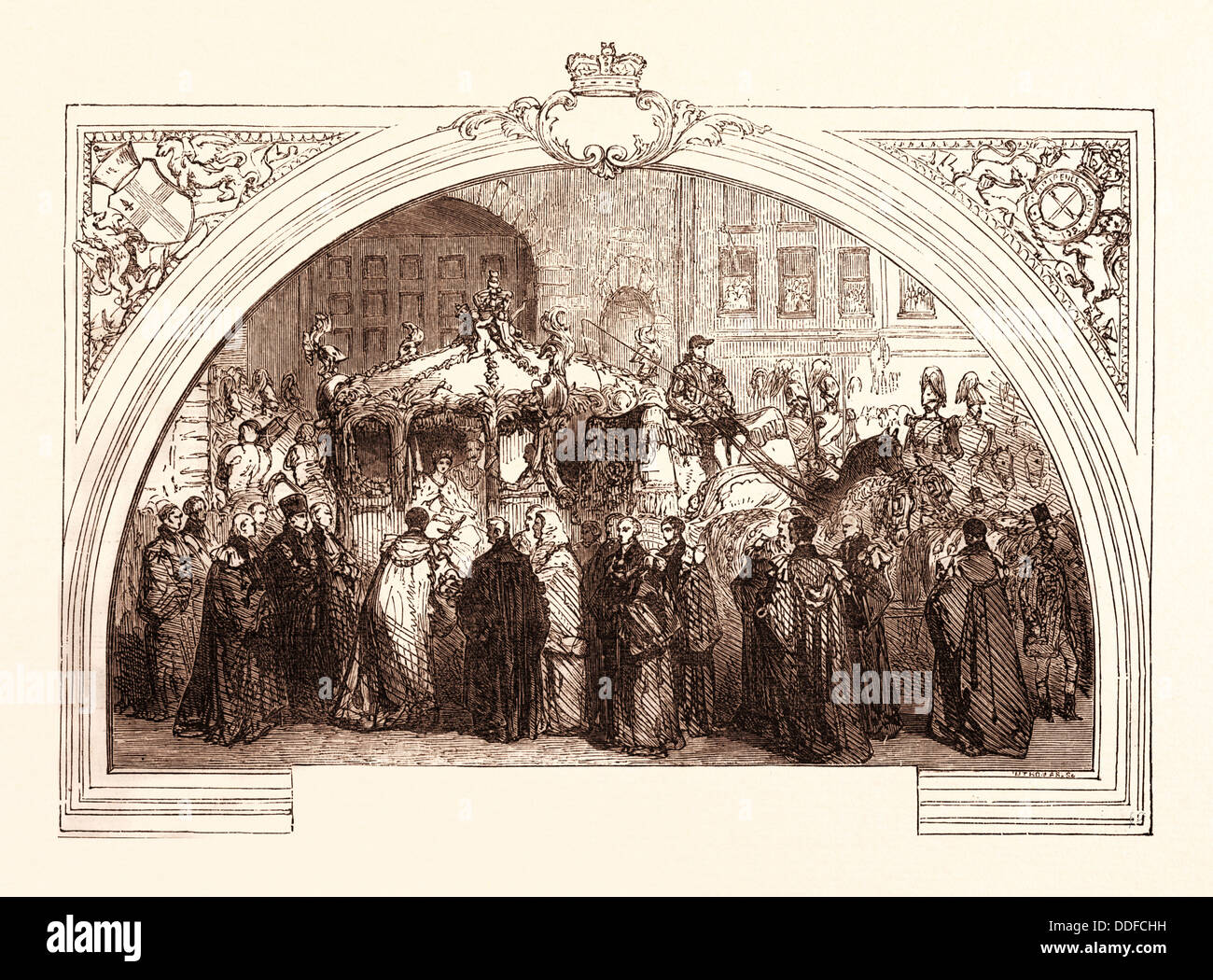 QUEEN VICTORIA VISITING THE CITY OF LONDON ON NOVEMBER 9, 1837, UK ...