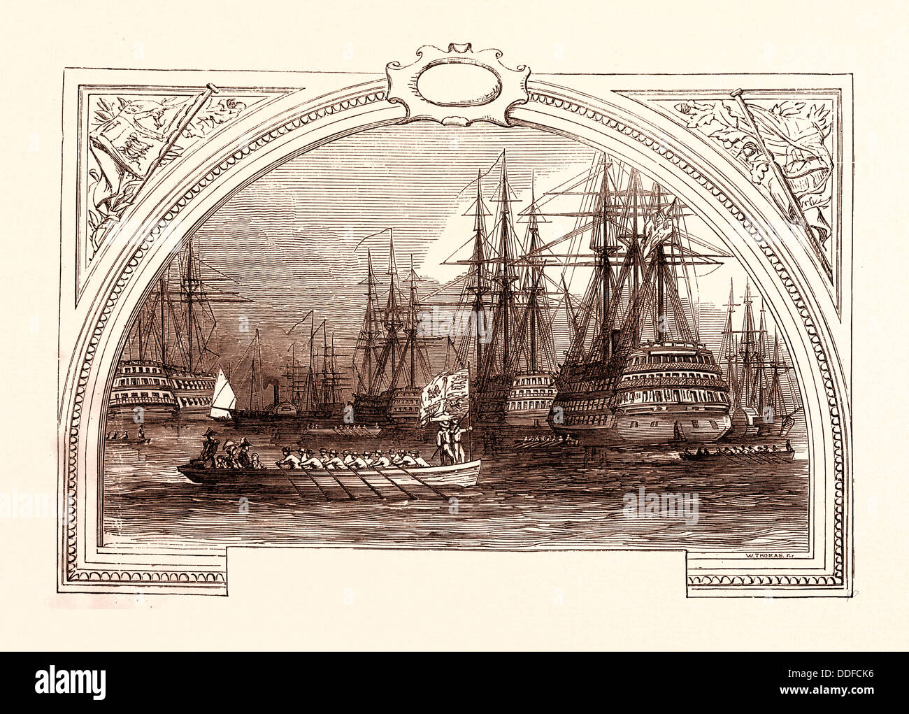 REVIEW AT SPITHEAD BY QUEEN VICTORIA, AUGUST 11, 1853. Spithead is an ...