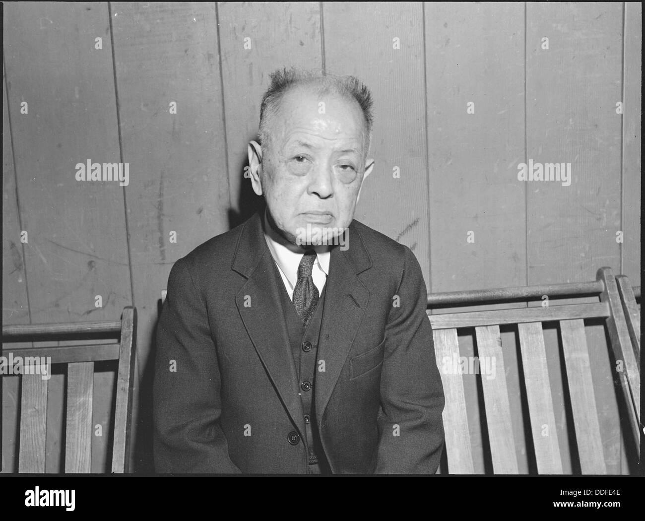 This photograph features the oldest member of the Japanese Methodist ...