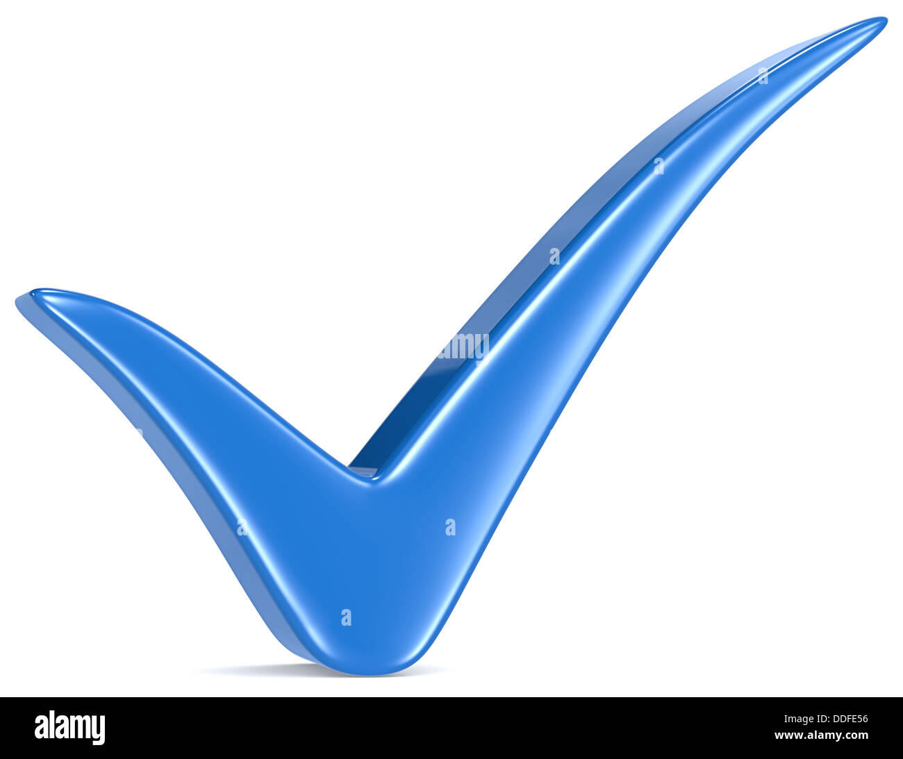 Blue Check Mark, white background Stock Photo - Alamy