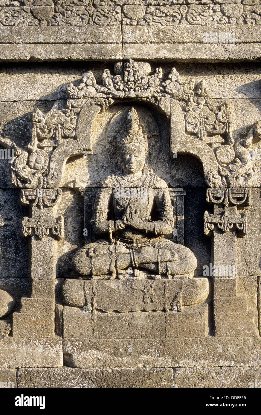 Carvings borobudur world heritage site hi-res stock photography and ...