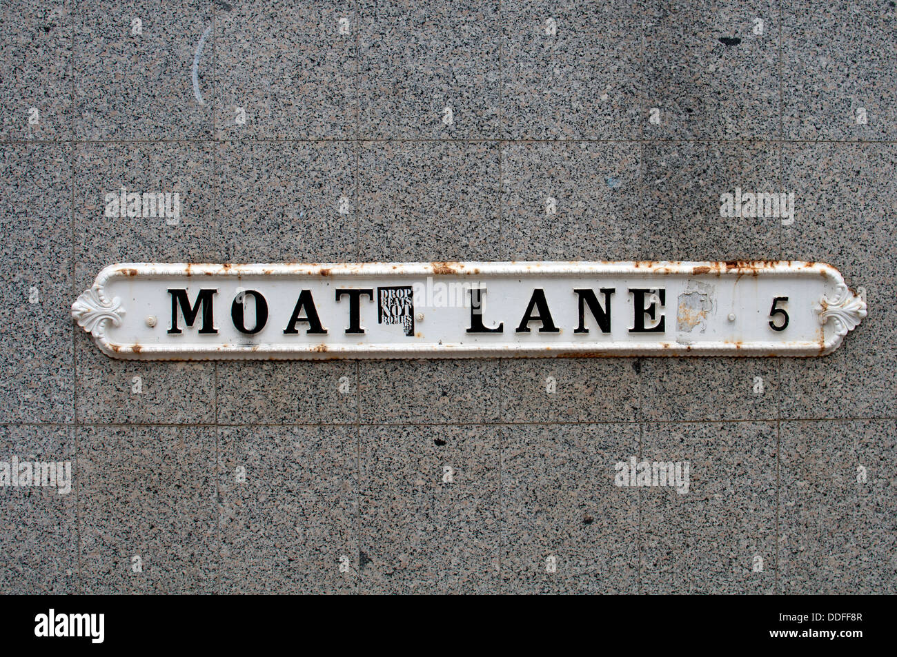 Moat Lane sign, Birmingham city centre, UK Stock Photo - Alamy