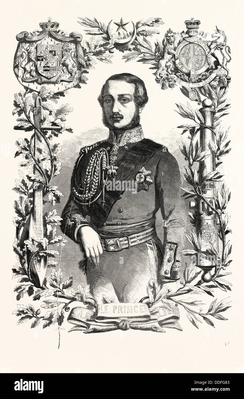 Prince Albert. The Prince Consort of Queen Victoria. engraving 1855 ...