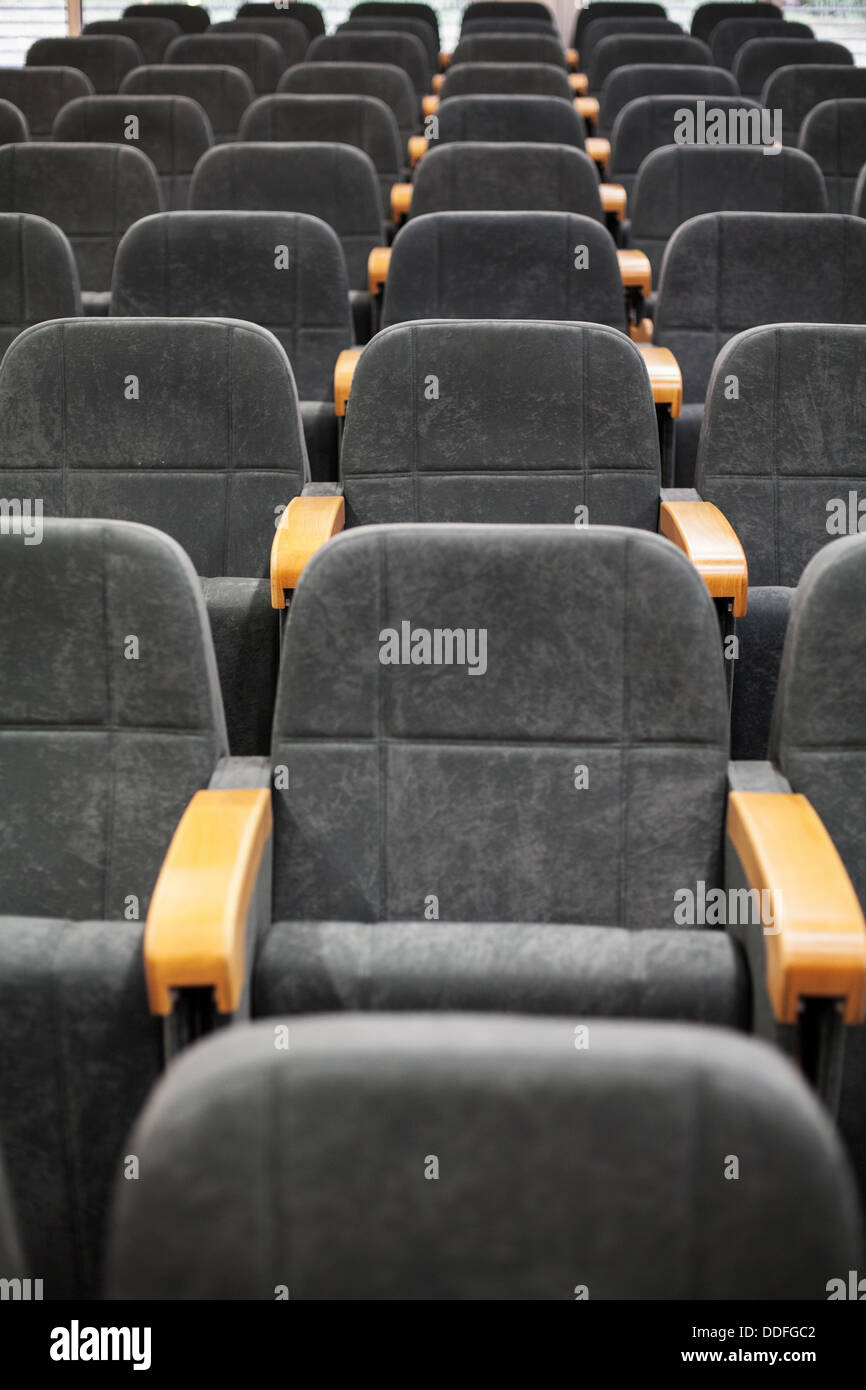conference room - rows of empty seats texture Stock Photo - Alamy