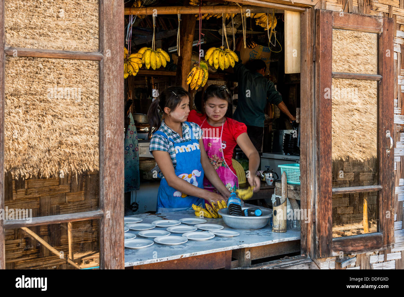 Restaurant in Inle Lake Shan State Shan Hills Myanmar Stock Photo - Alamy