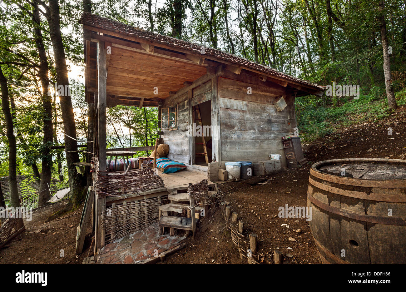 Wooden natural house hi-res stock photography and images - Alamy