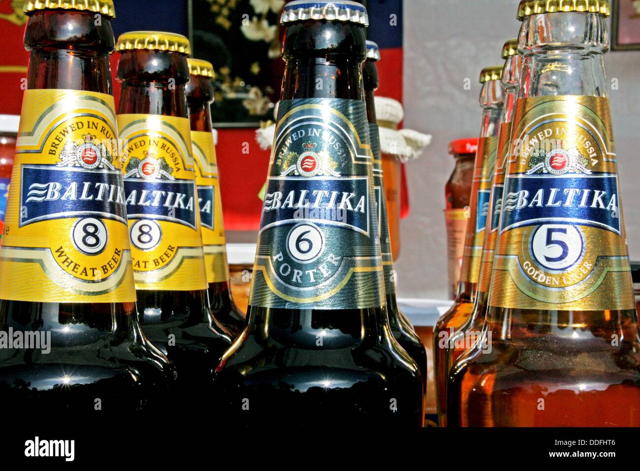Beers brewed in Russia, drinks Stock Photo - Alamy