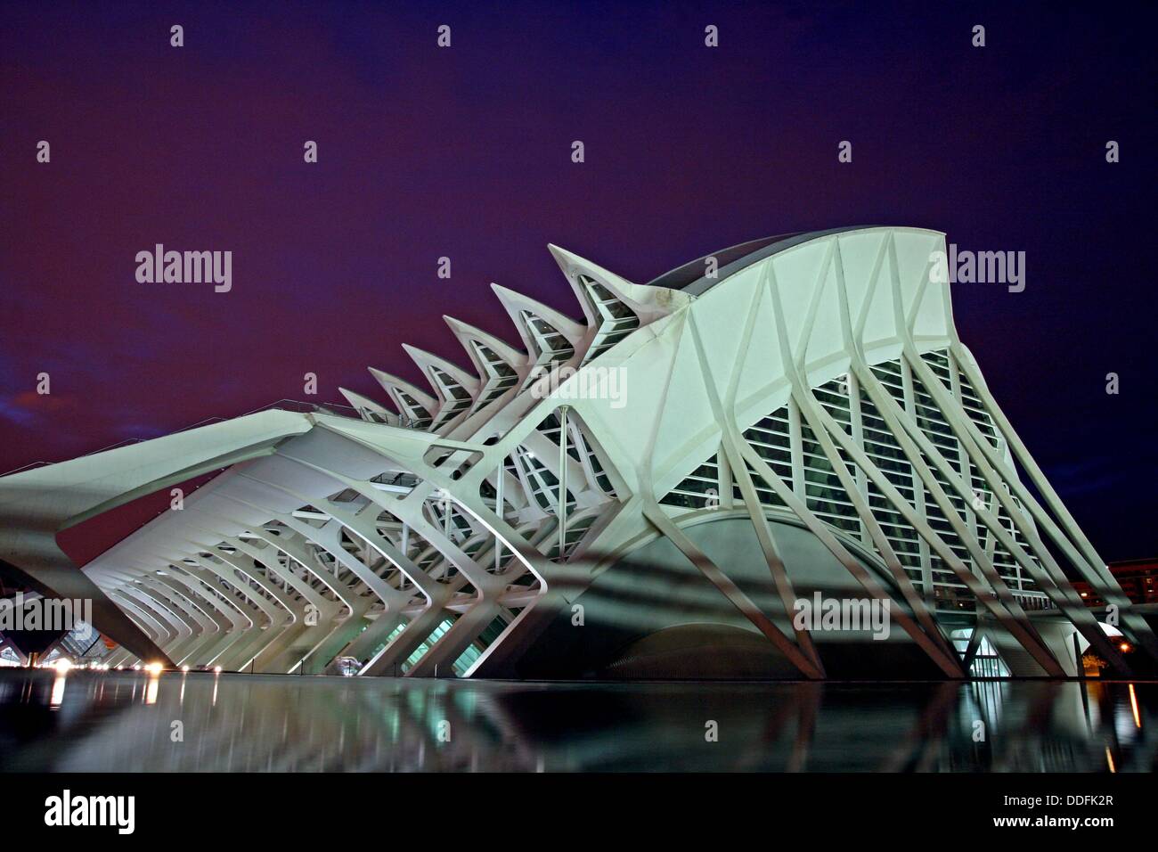 Night, Science Museum Principe Felipe, City of Arts and Sciences, arq ...