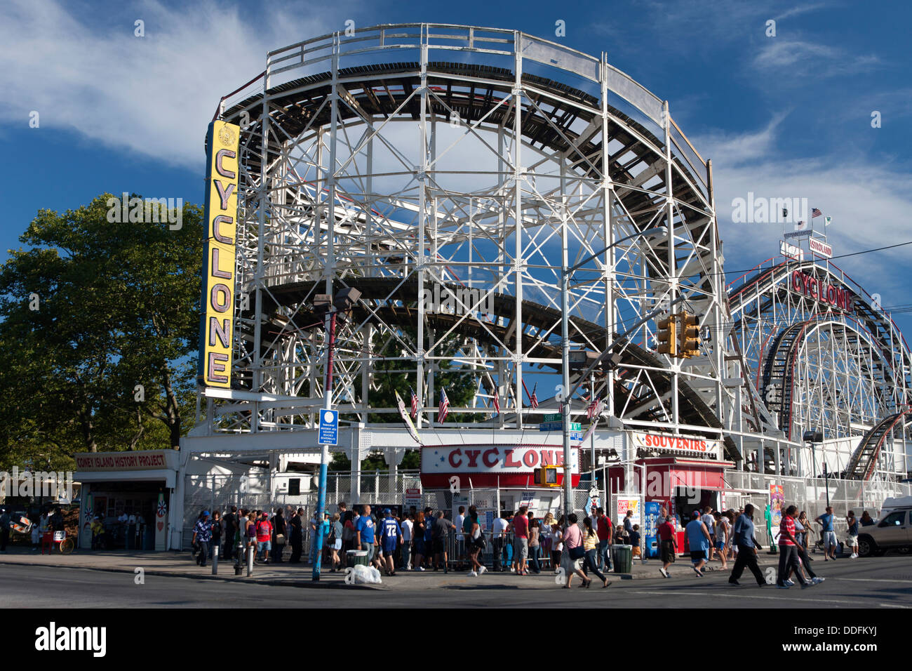 CYCLONE ROLLER COASTER (©VERNON KEENAN 1927) ASTROLAND AMUSEMENT PARK ...