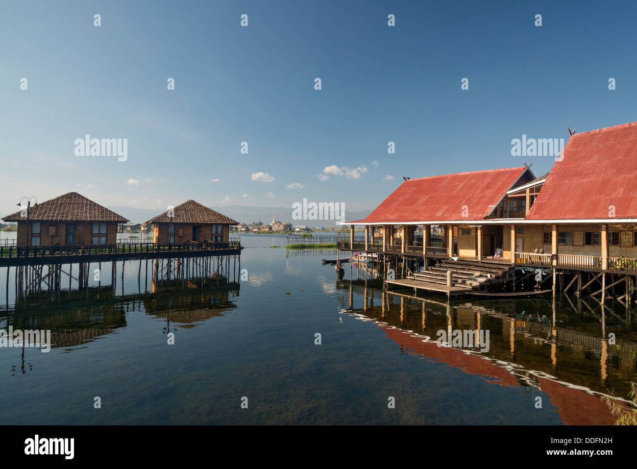 Houses on Inle Lake Nyaungshwe Township of Taunggyi District of Shan ...