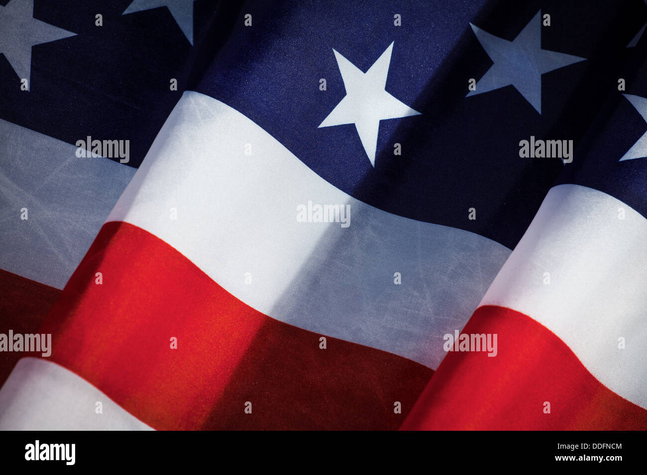 Closeup of flapping flag USA with wave Stock Photo - Alamy