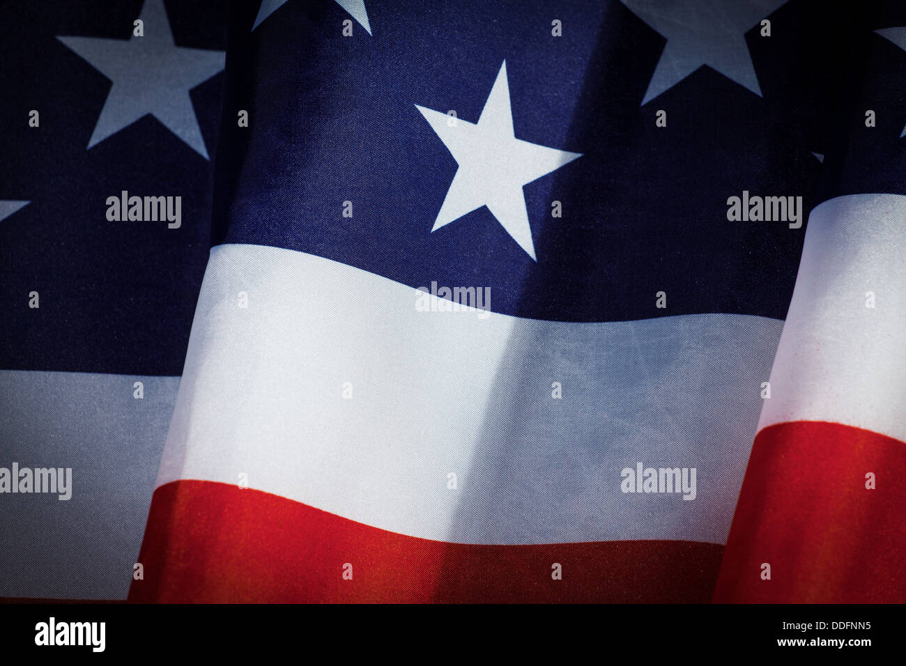Closeup of flapping flag USA with wave Stock Photo - Alamy