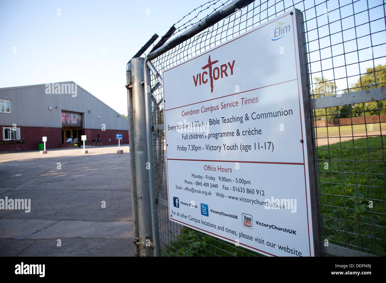 The Victory Church in the outskirts of Cwmbran which is hosting a ...