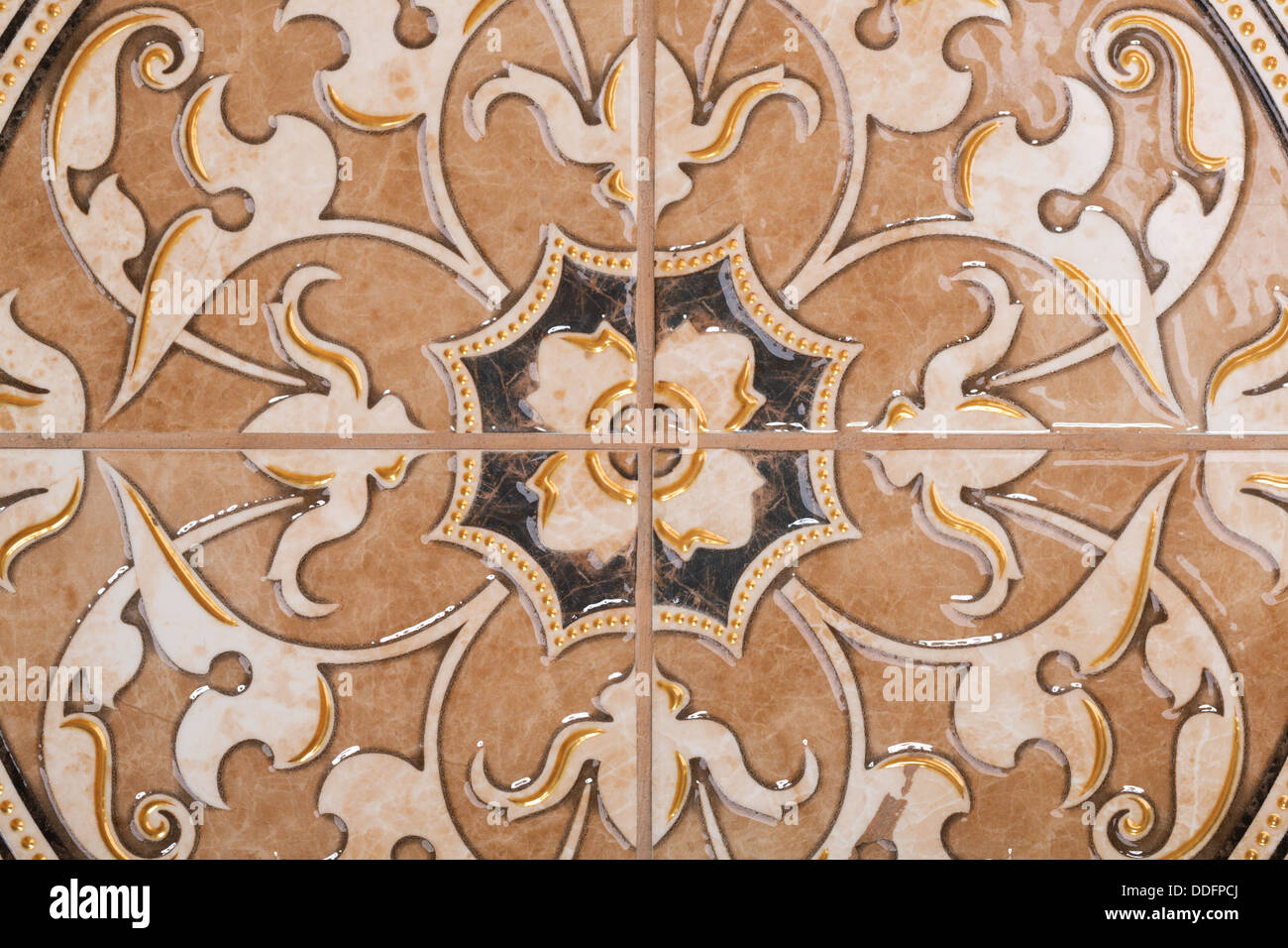 background of ceramic tiles with geometric patterns Stock Photo - Alamy