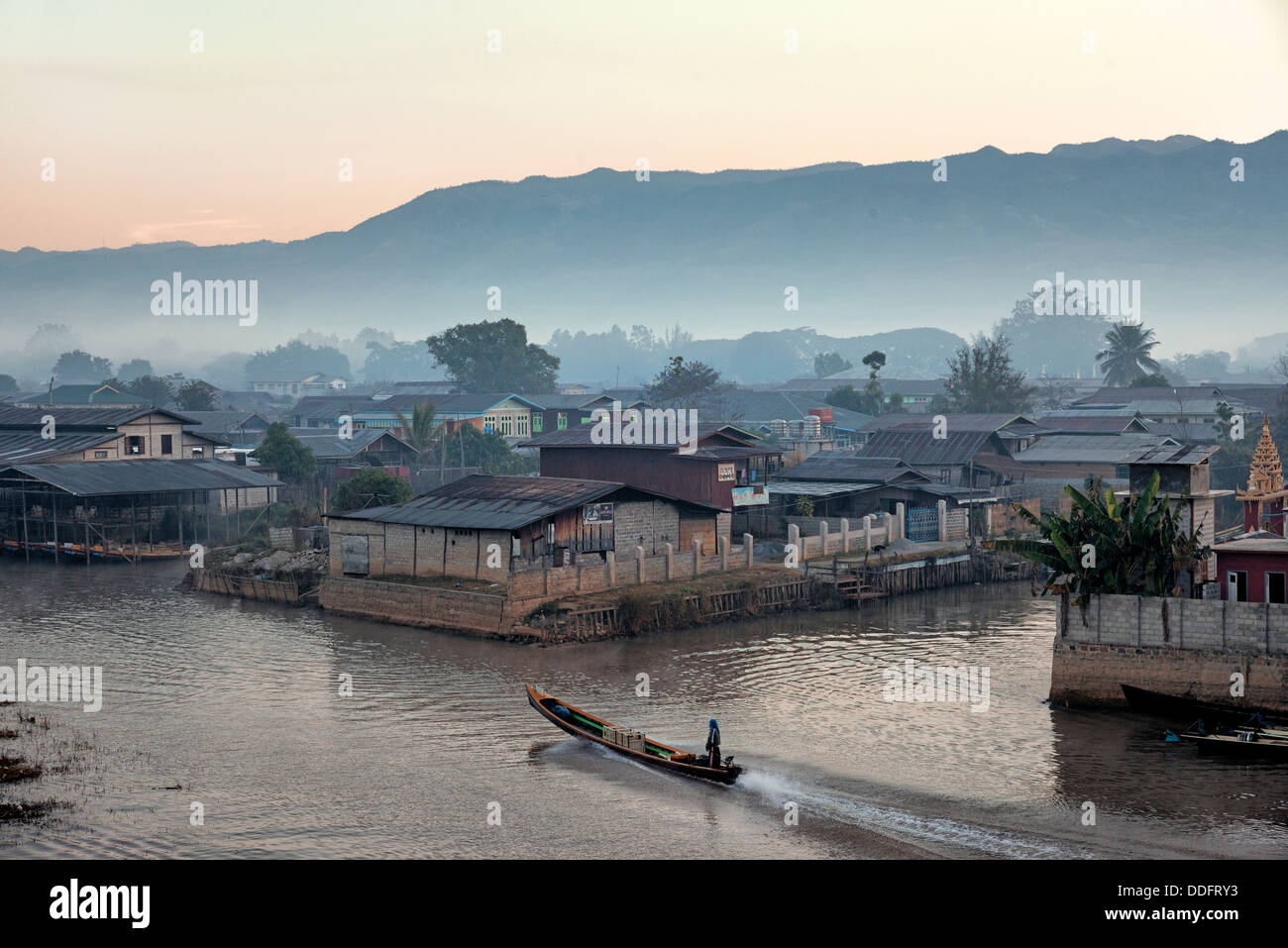 Scenic view of Nyaungshwe TownTaunggyi District of Shan State, Shan ...