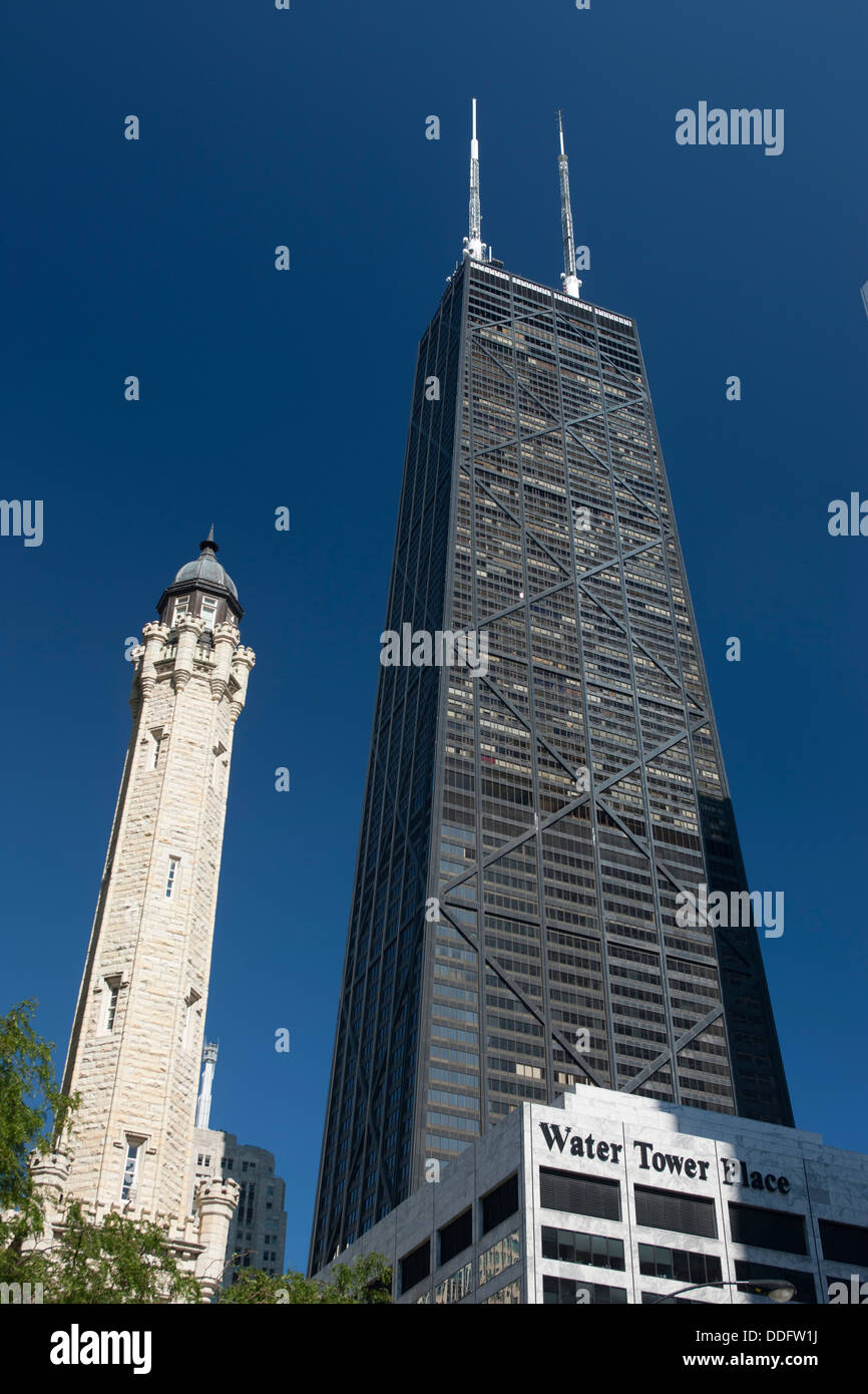 WATER TOWER (©WILLIAM BOYINGTON 1869) HANCOCK CENTER (©BRUCE GRAHAM ...