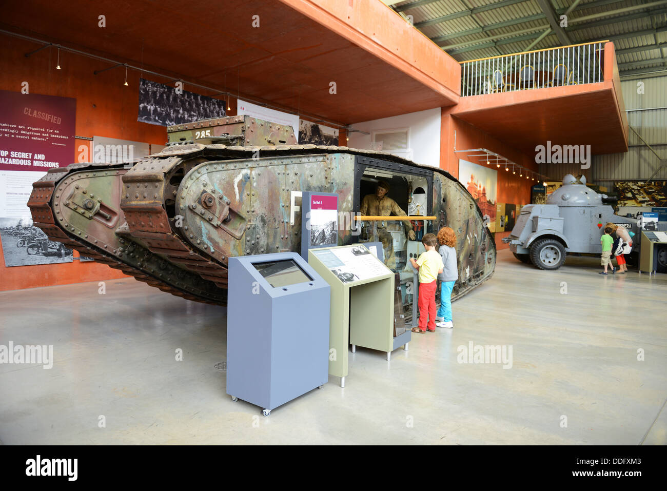 British Mark II "male" tank at Bovington Tank Museum, Dorset, Britain ...