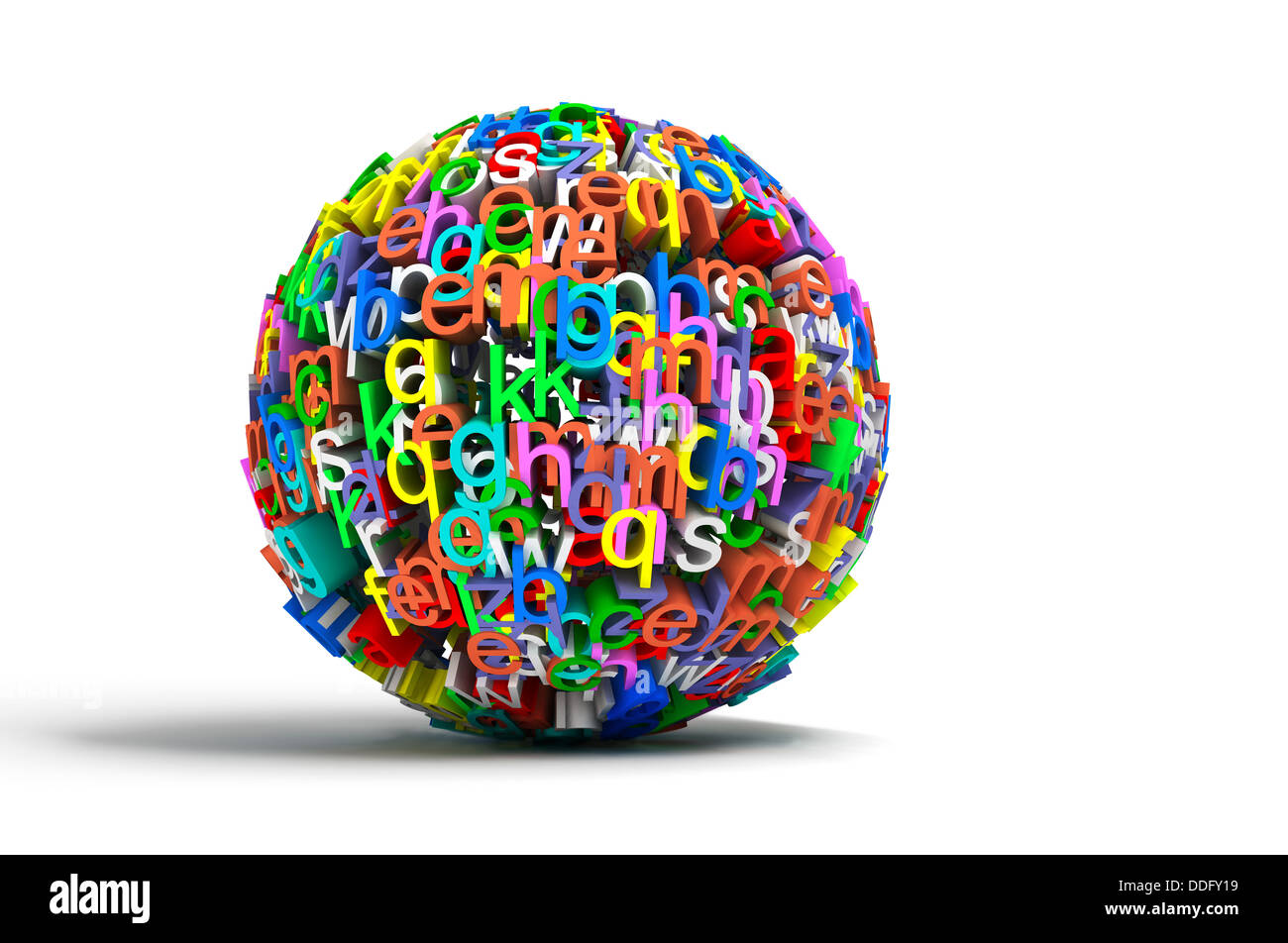 Colored ball letters Stock Photo - Alamy