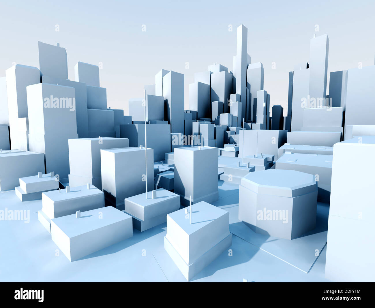 Future 3d render architecture blue hi-res stock photography and images ...