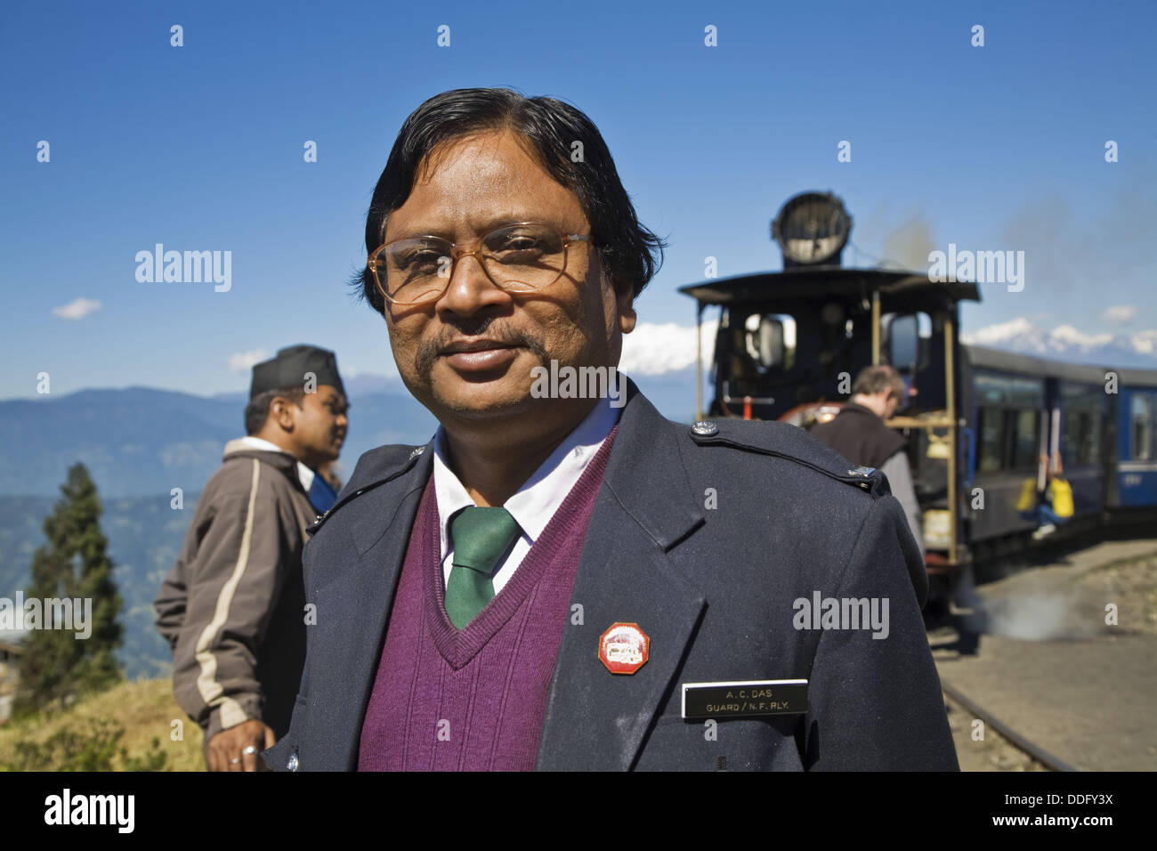 Indian train conductor hi-res stock photography and images - Alamy