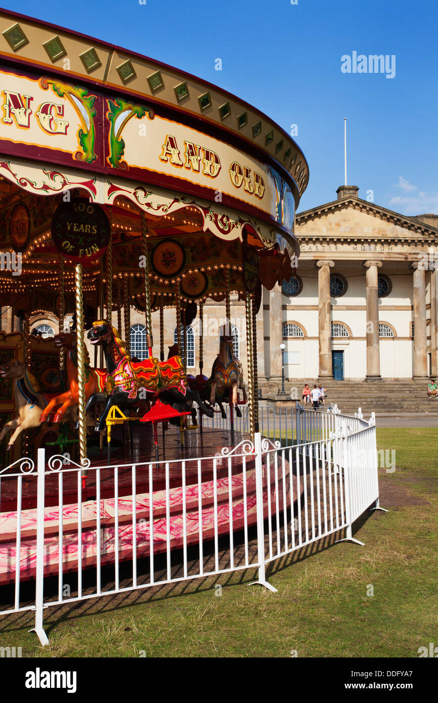 Victorian Merry Go Round at the Castle Museum City of York Yorkshire ...