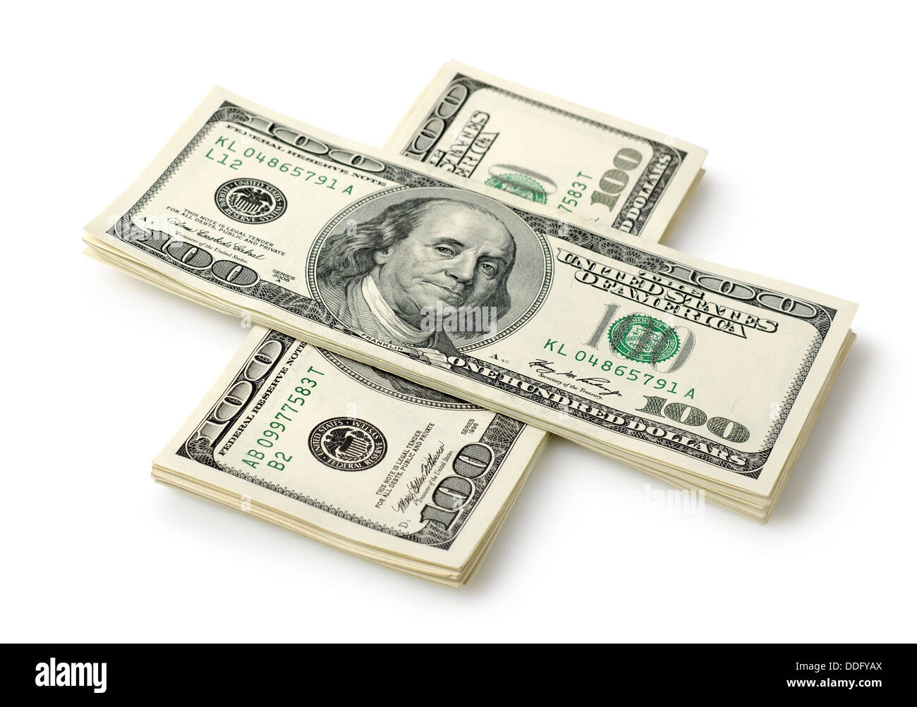 Money in the form of a cross Stock Photo - Alamy