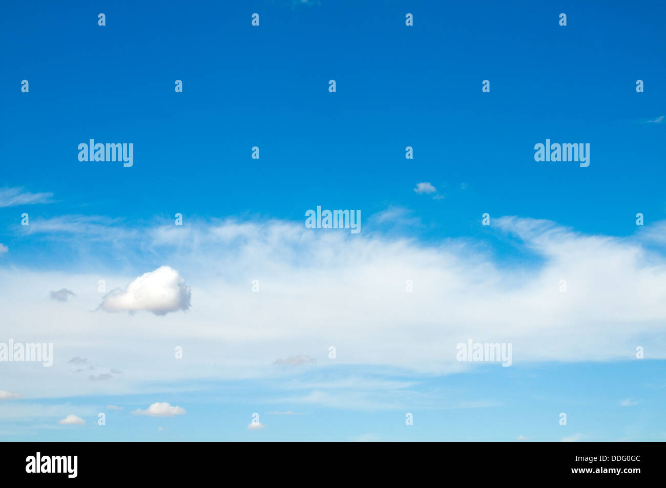 Blue sky with white clouds Stock Photo - Alamy