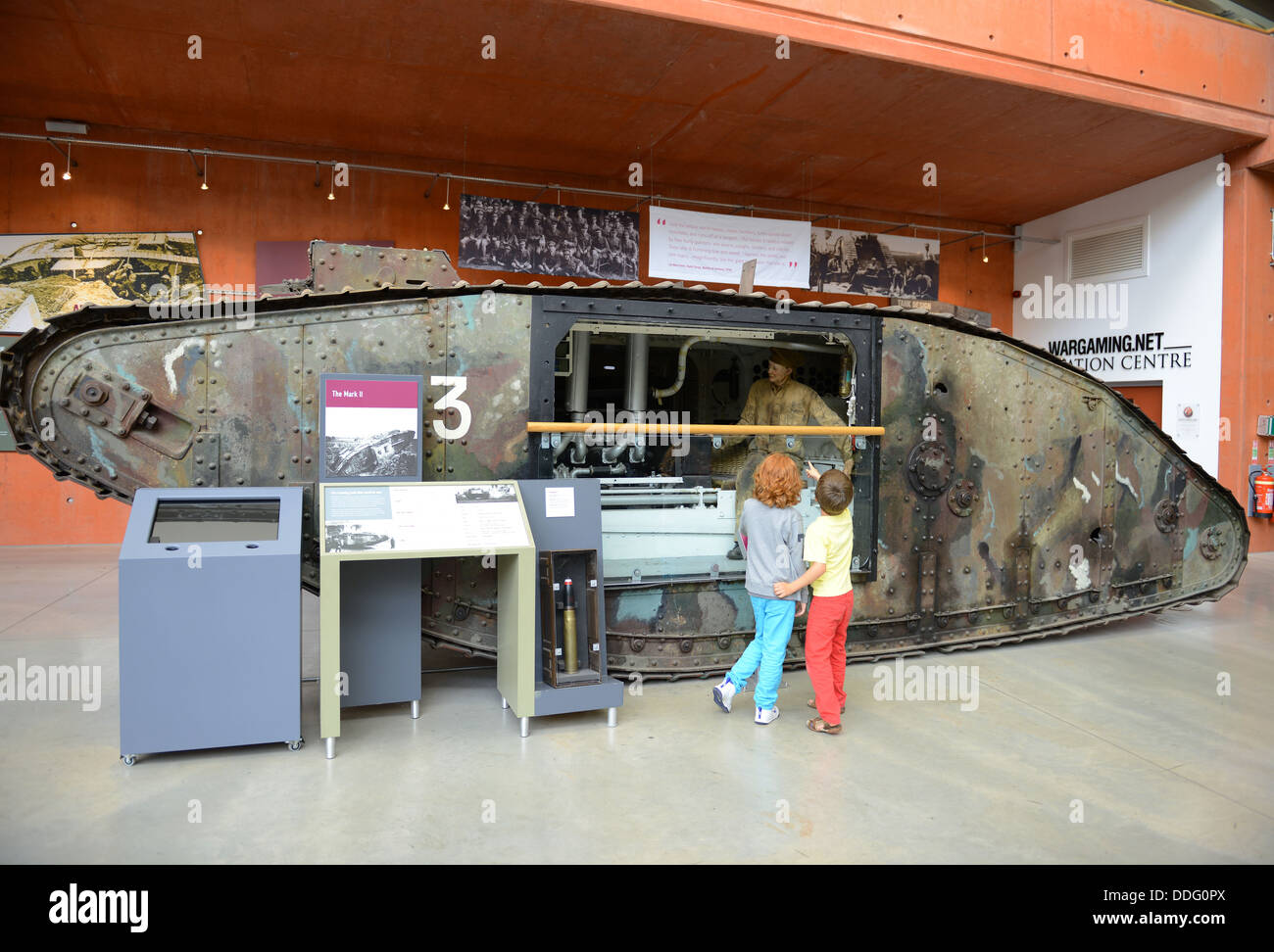 British Mark II "male" tank at Bovington Tank Museum, Dorset, Britain ...