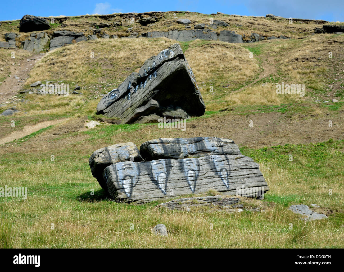 Graffiti on rocks hi-res stock photography and images - Alamy