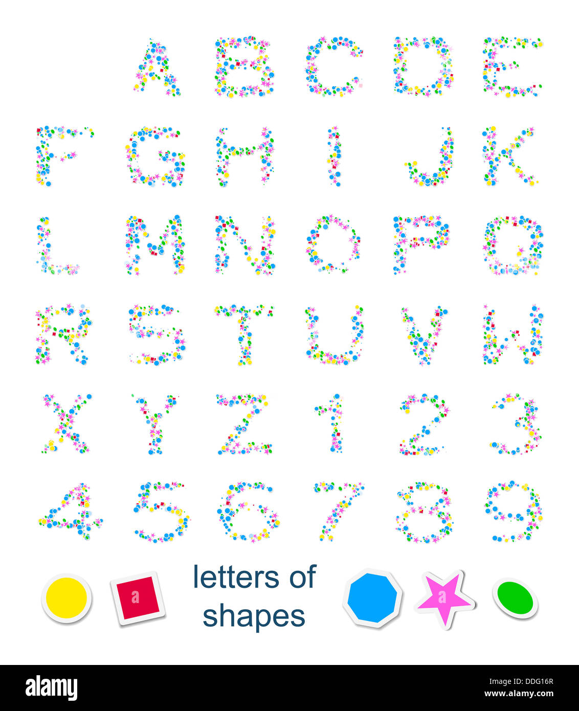 letters of shapes Stock Photo - Alamy