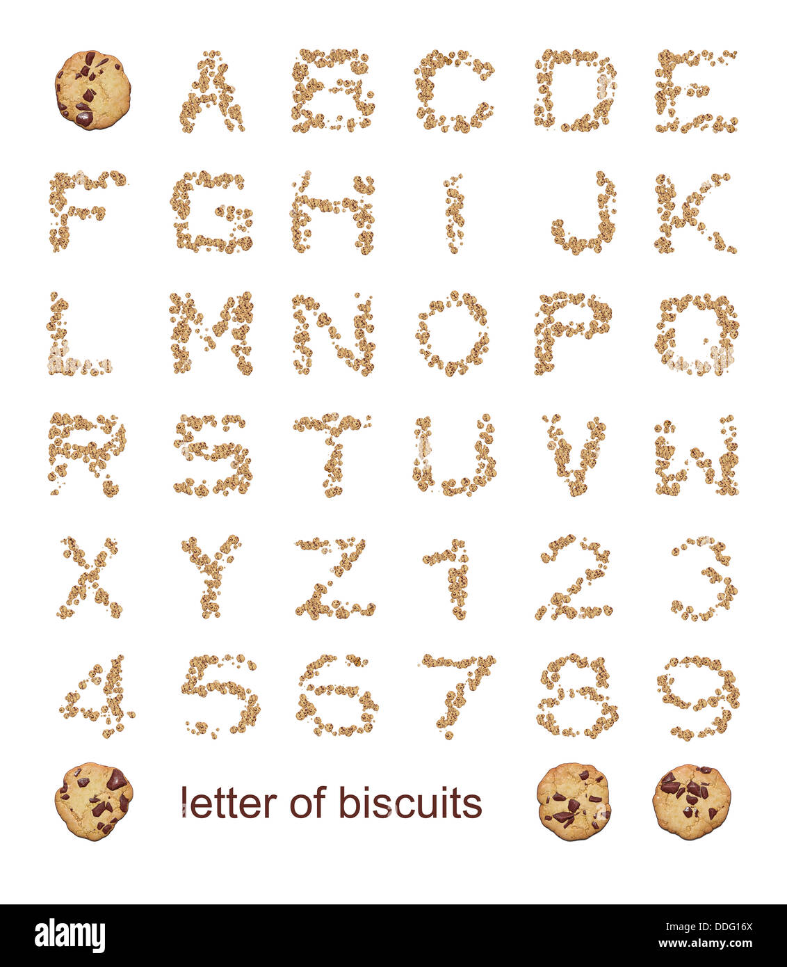 letters of biscuits Stock Photo - Alamy