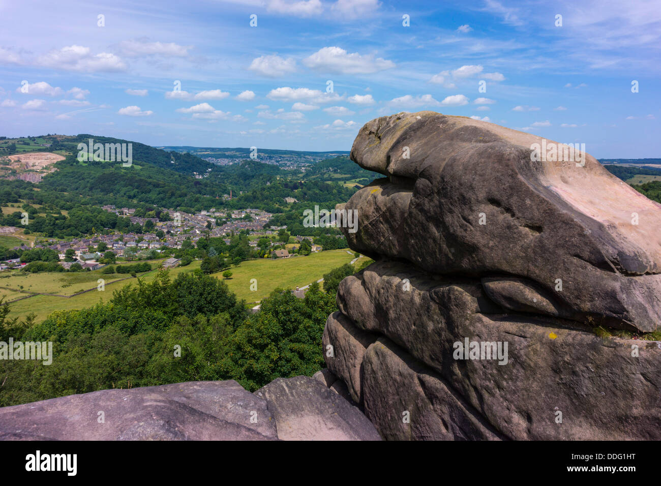 Cromford from Black Rocks of Cromford, Derbyshire Peak District ...