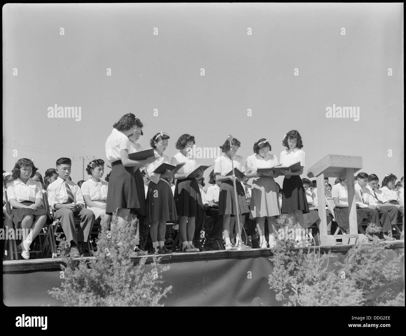 The graduation ceremony for the 9th grade junior high class at the ...
