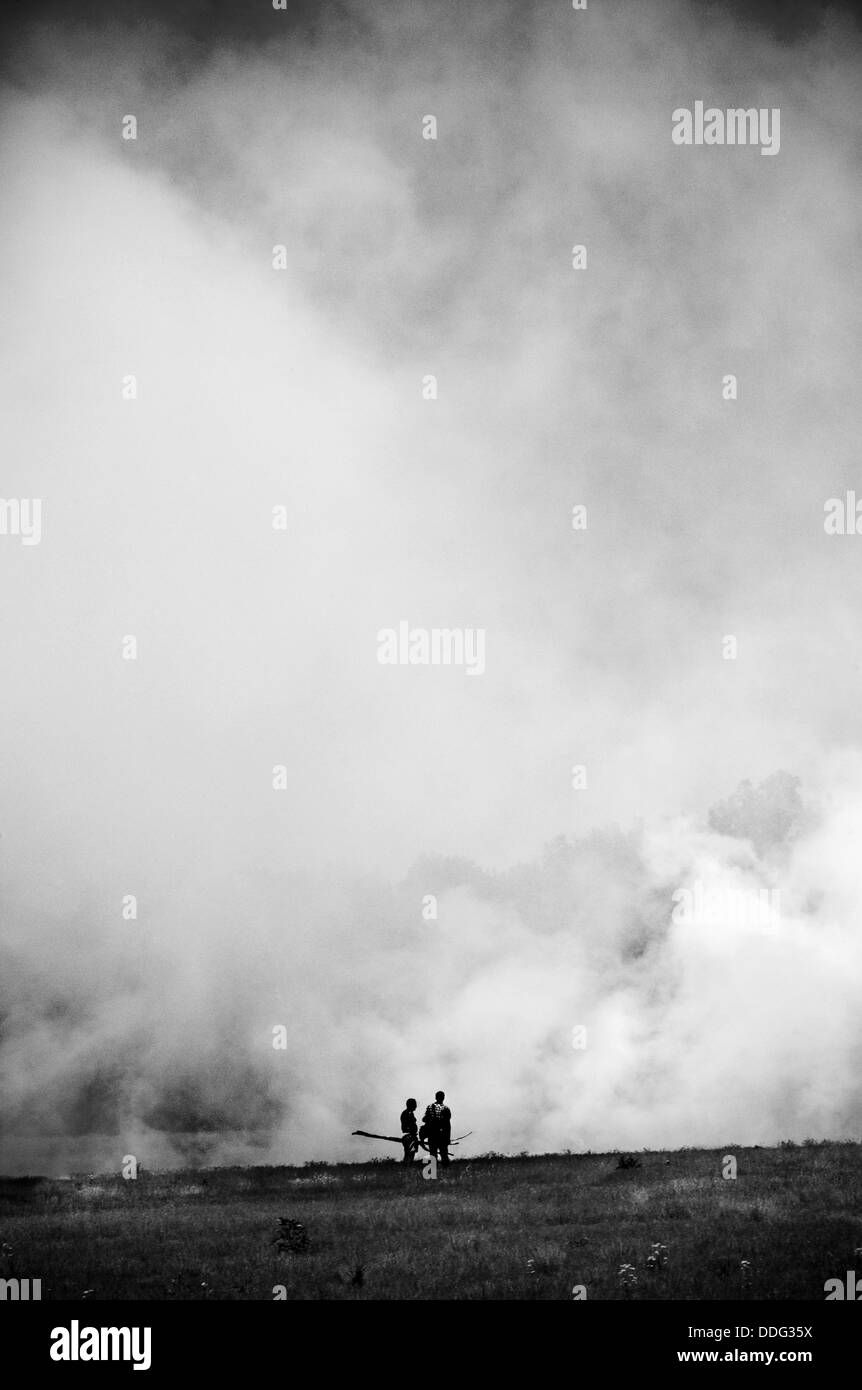 Midwest Wild Fire, smoke, burning, fire, countryside Stock Photo - Alamy