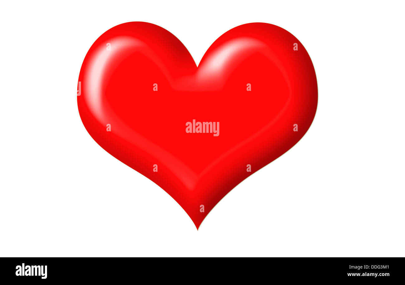Cartoon bright red heart hi-res stock photography and images - Alamy