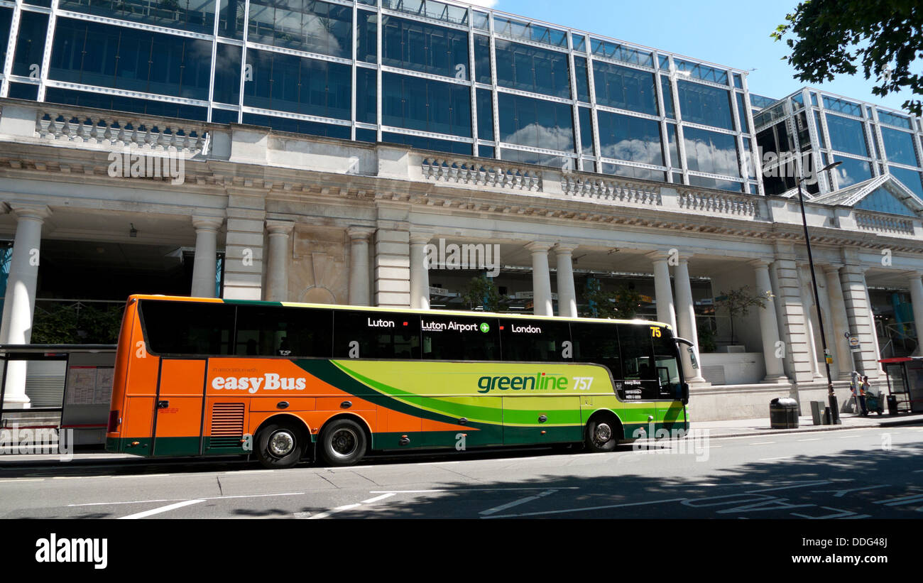 A London EasyBus parked near Victoria Coach Station London England UK ...