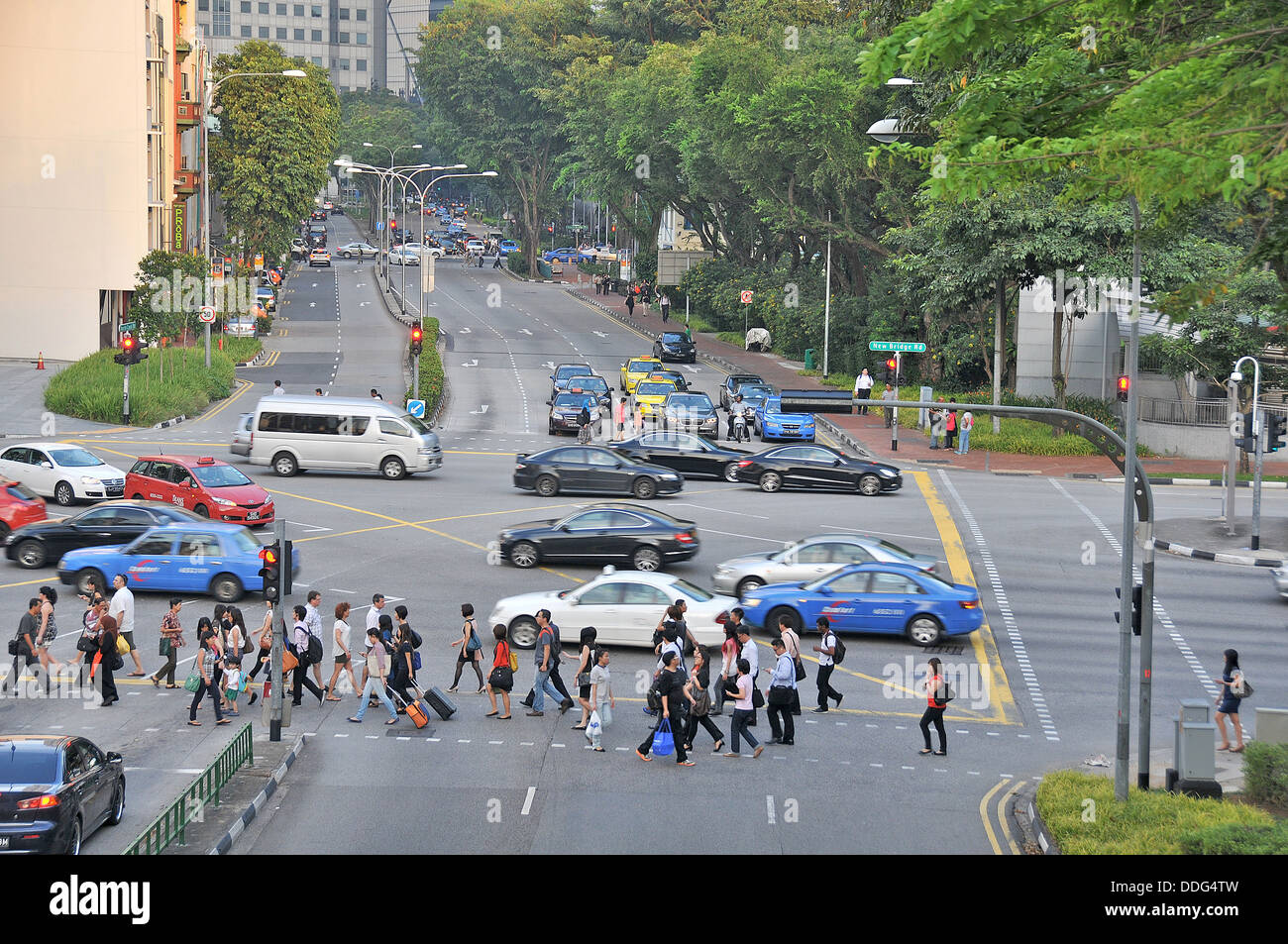road scene, Singapore Stock Photo - Alamy