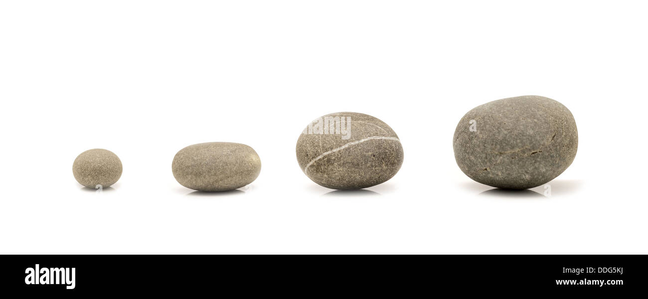 round stones isolated on white background Stock Photo - Alamy