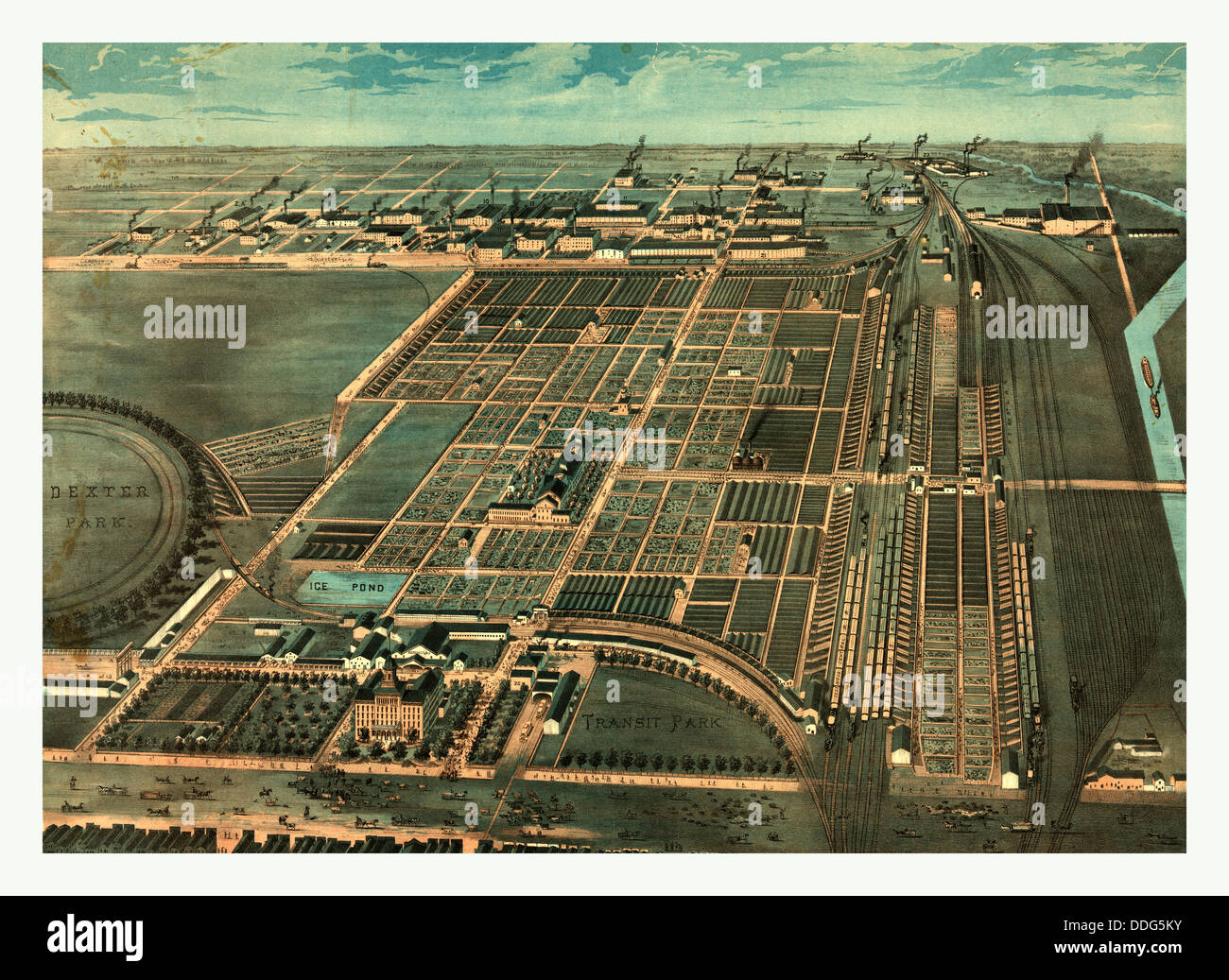 The Great Union Stock Yards of Chicago by by Walsh & Co., circa 1878 ...