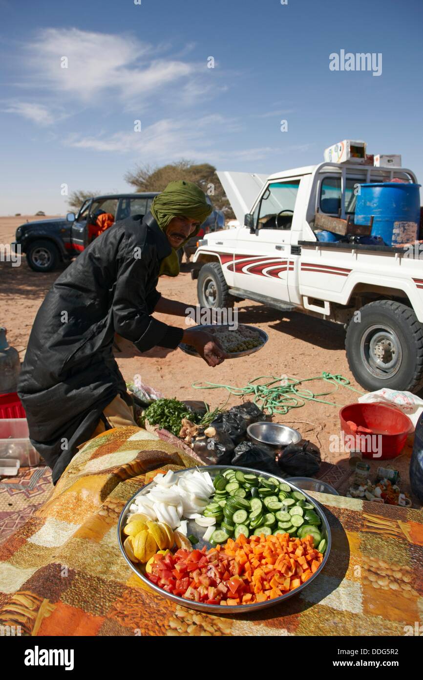 Preparing lunch, Ghat, Libya Stock Photo - Alamy