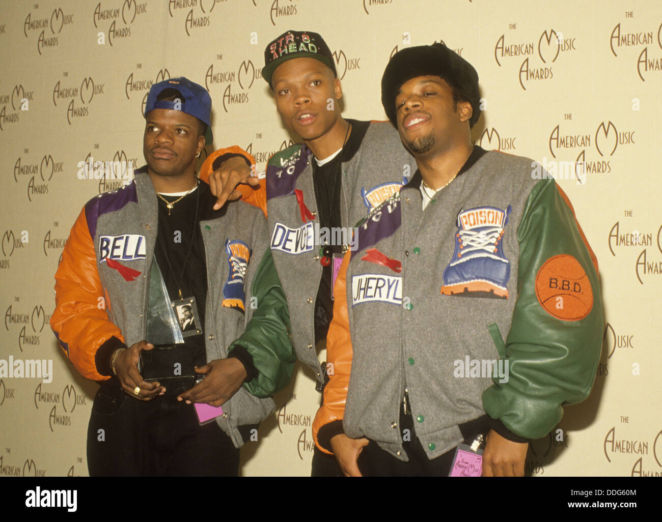 BELL BIV DEVOE US rap trio in 1992. Photo Jeffrey Mayer Stock Photo - Alamy