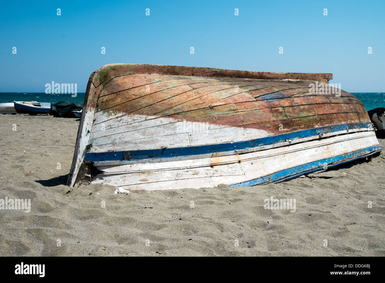 boat on beach Stock Photo - Alamy