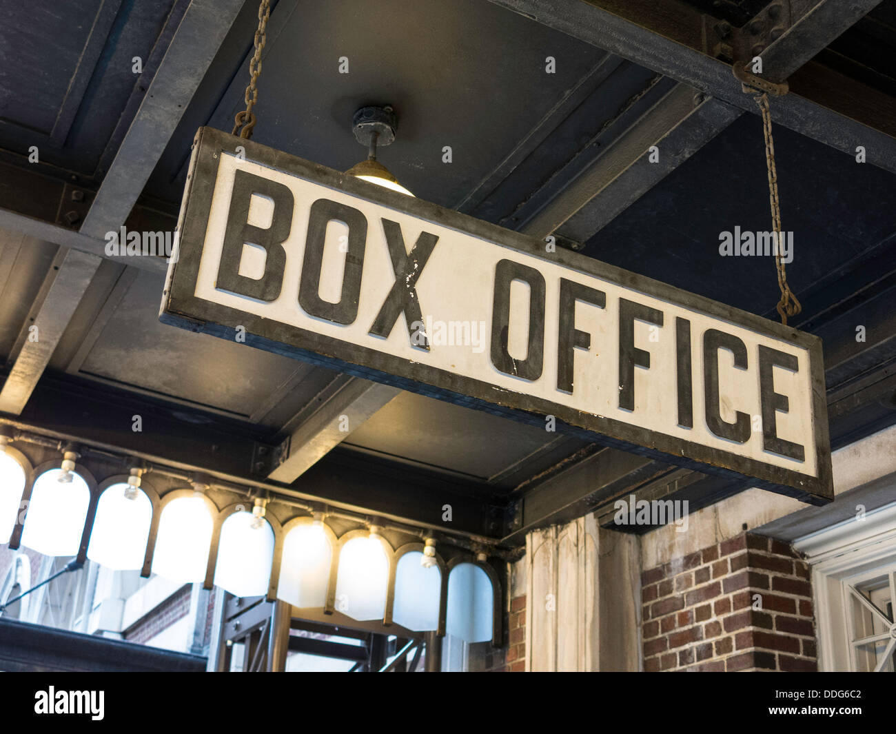 Broadway Theater Box Office Sign, Times Square, NYC, USA Stock Photo ...