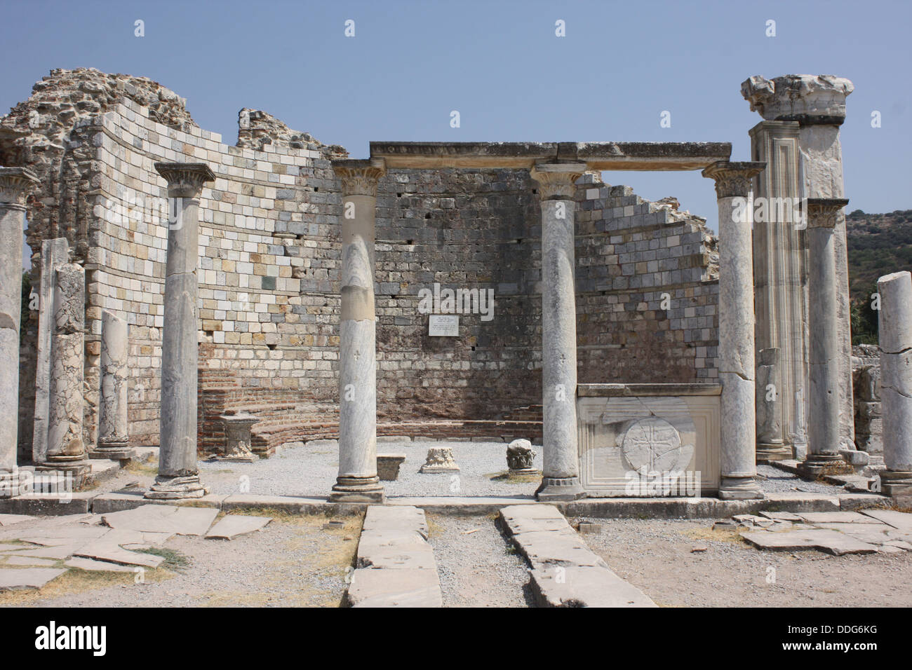 The ruins of the altar of the church at Ephesus in Turkey Stock Photo ...