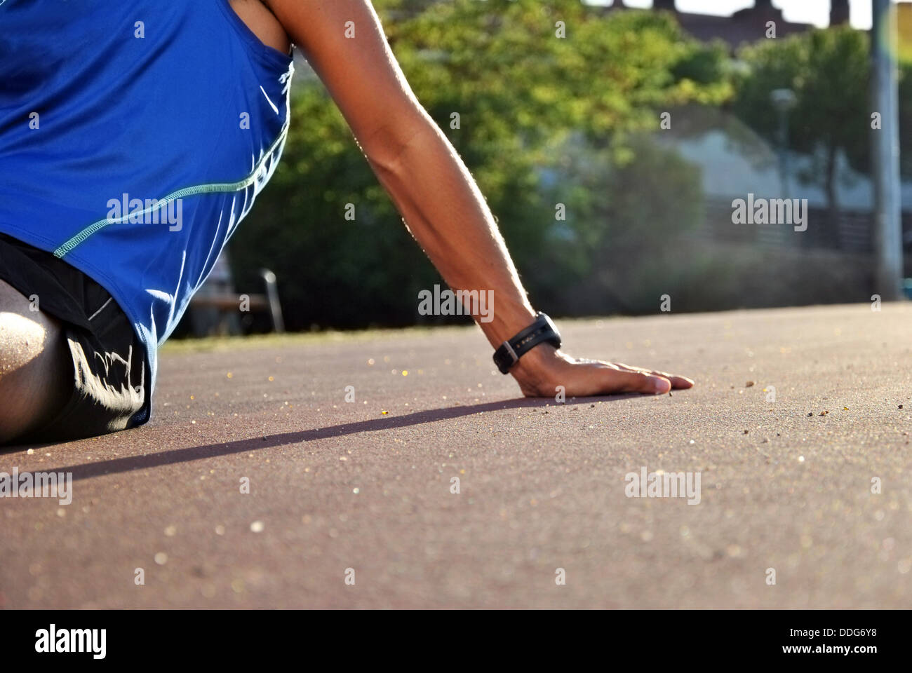young athlete after doing a long race Stock Photo - Alamy