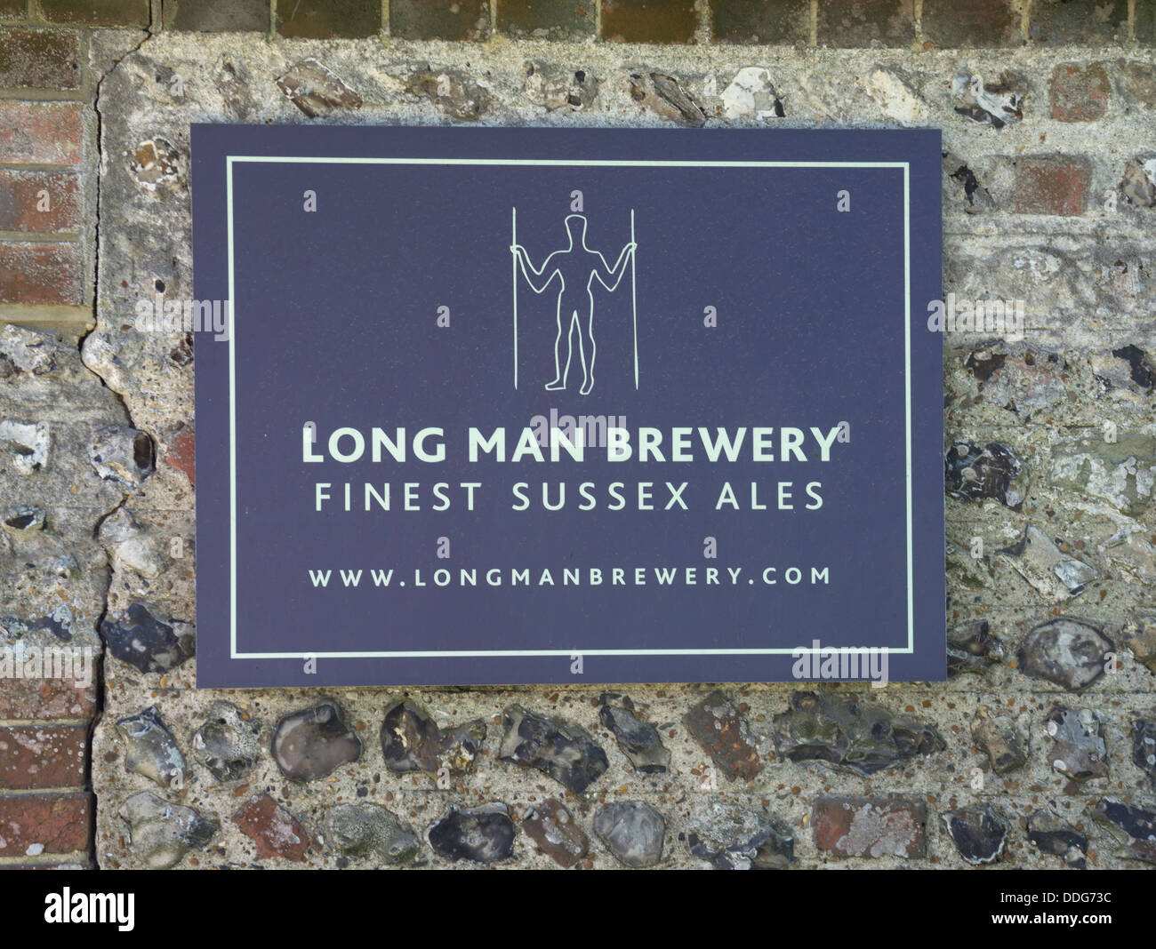The sign for the Long Man Brewery in Litlington, Sussex Stock Photo - Alamy
