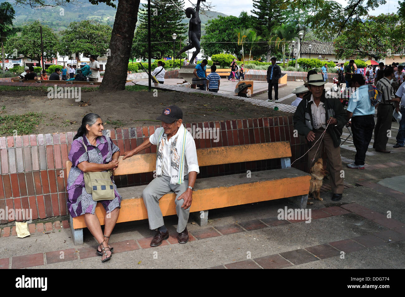 Main Square in TIMANA . Department of Huila.COLOMBIA Stock Photo - Alamy