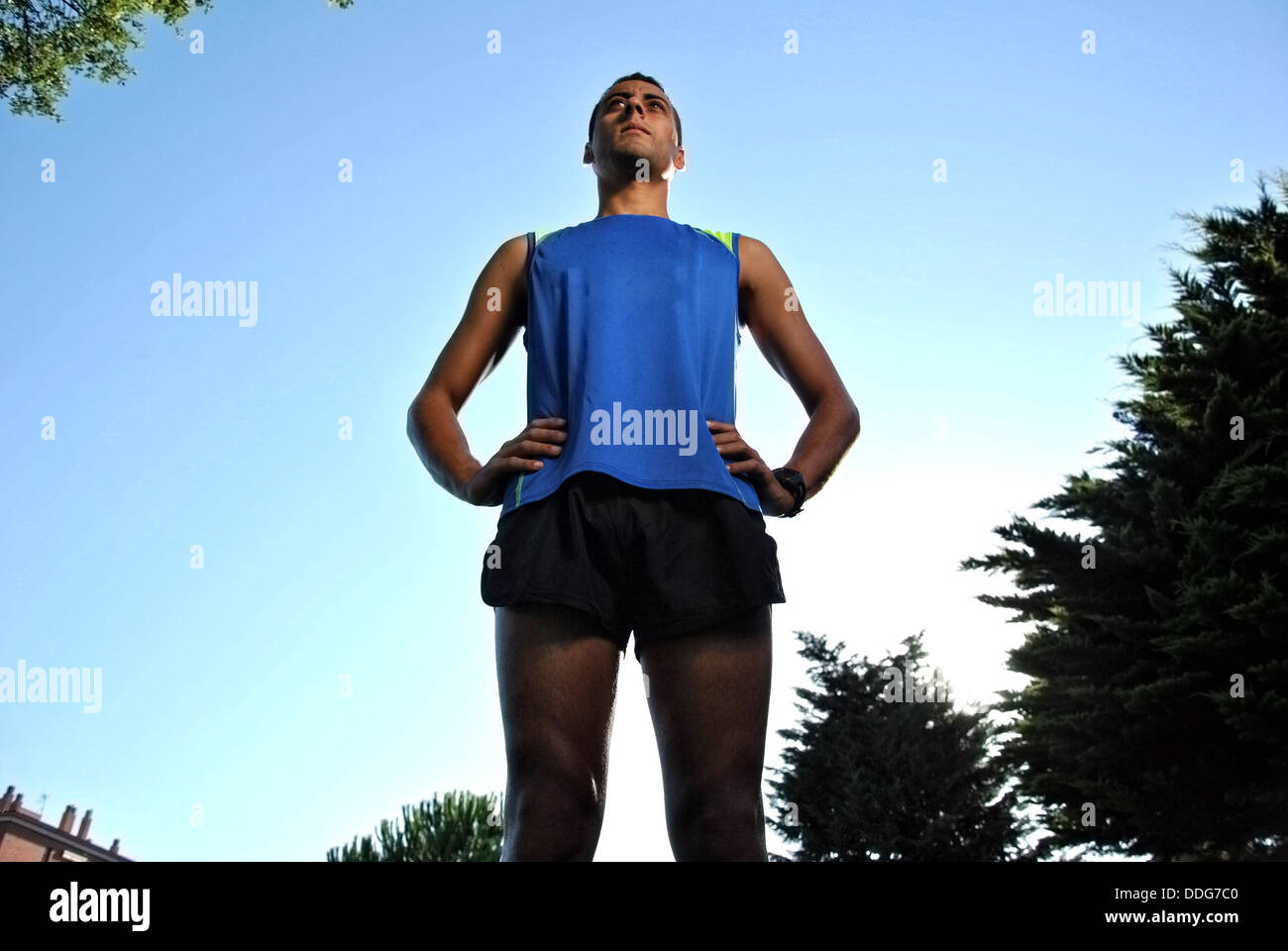young athlete after doing a long race Stock Photo - Alamy