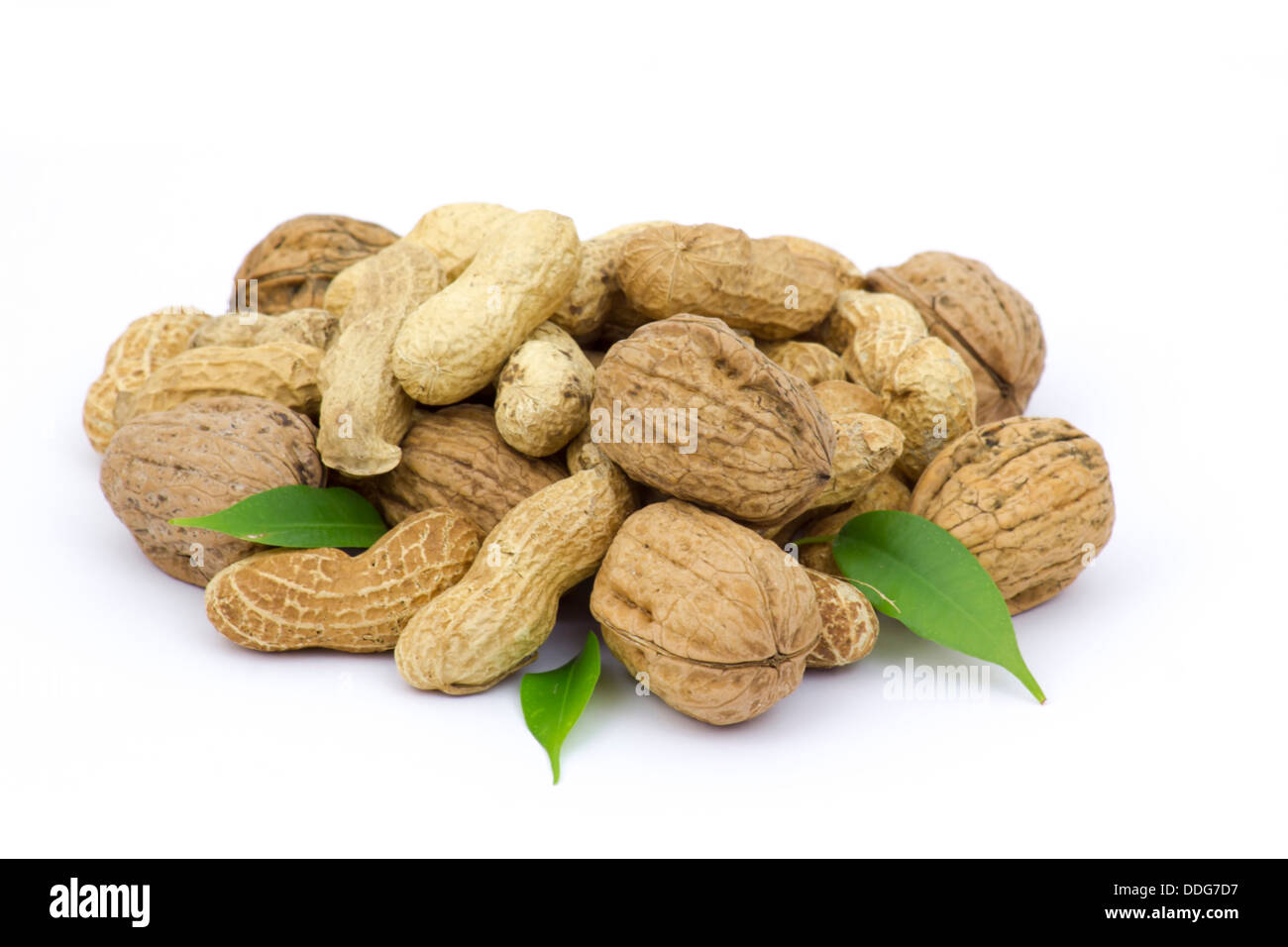 walnuts and peanuts Stock Photo - Alamy